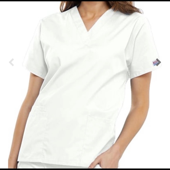 Cherokee | Tops | Cherokee 470 White Scrub Top | Poshmark